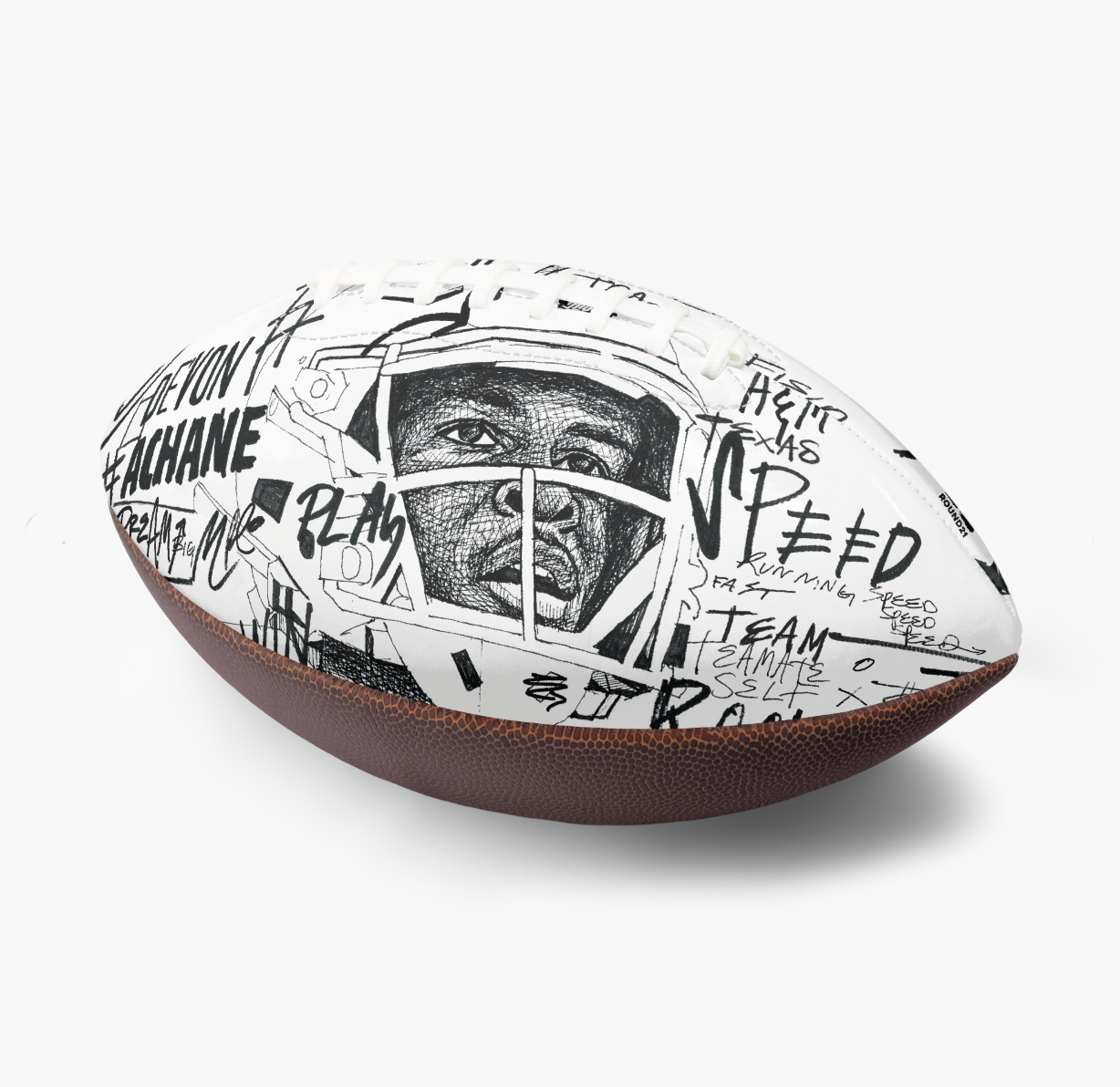 De'Von Achane Collectible Football – Round21